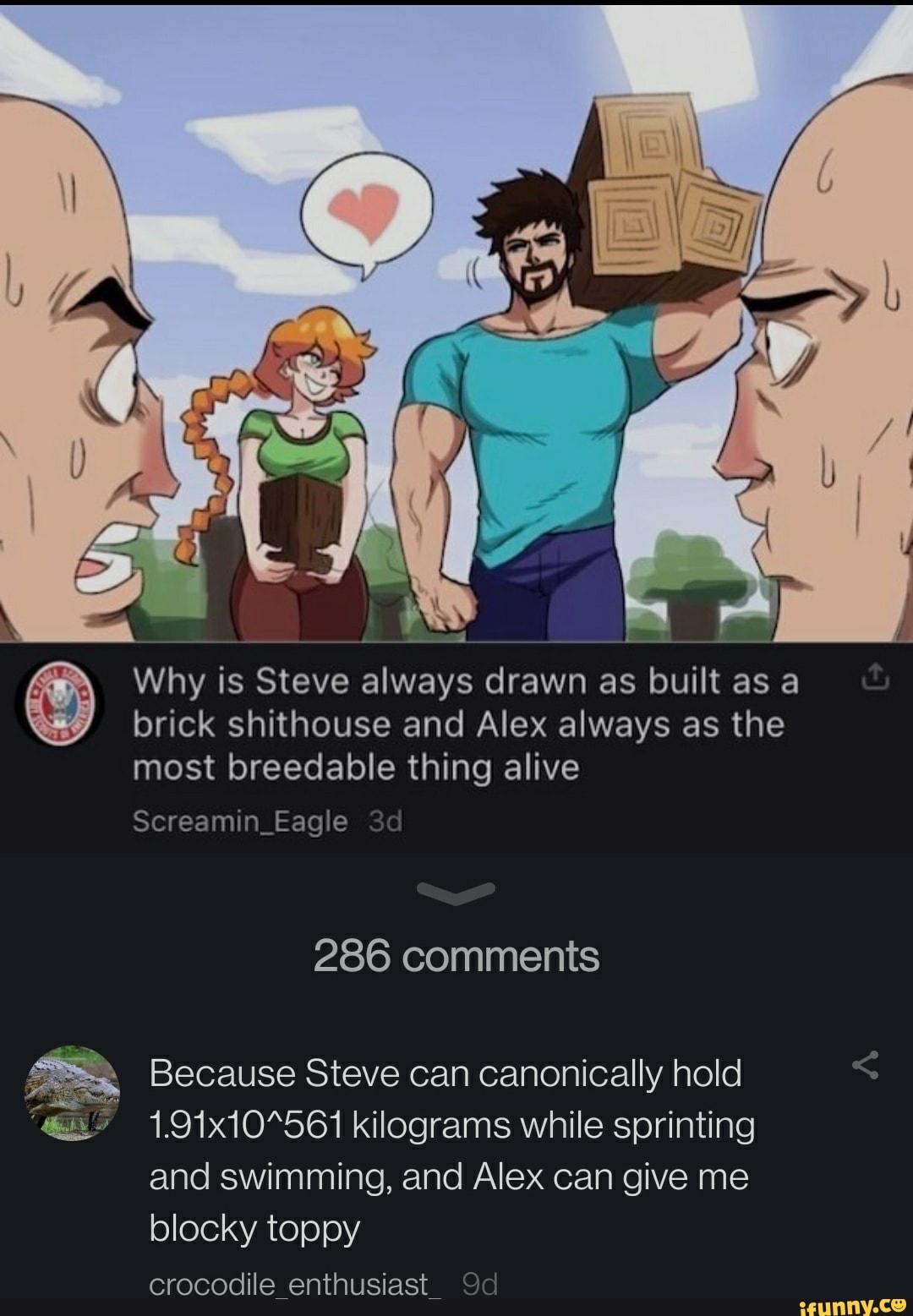 Why is Steve always drawn as built as a brick shithouse and Alex always ...