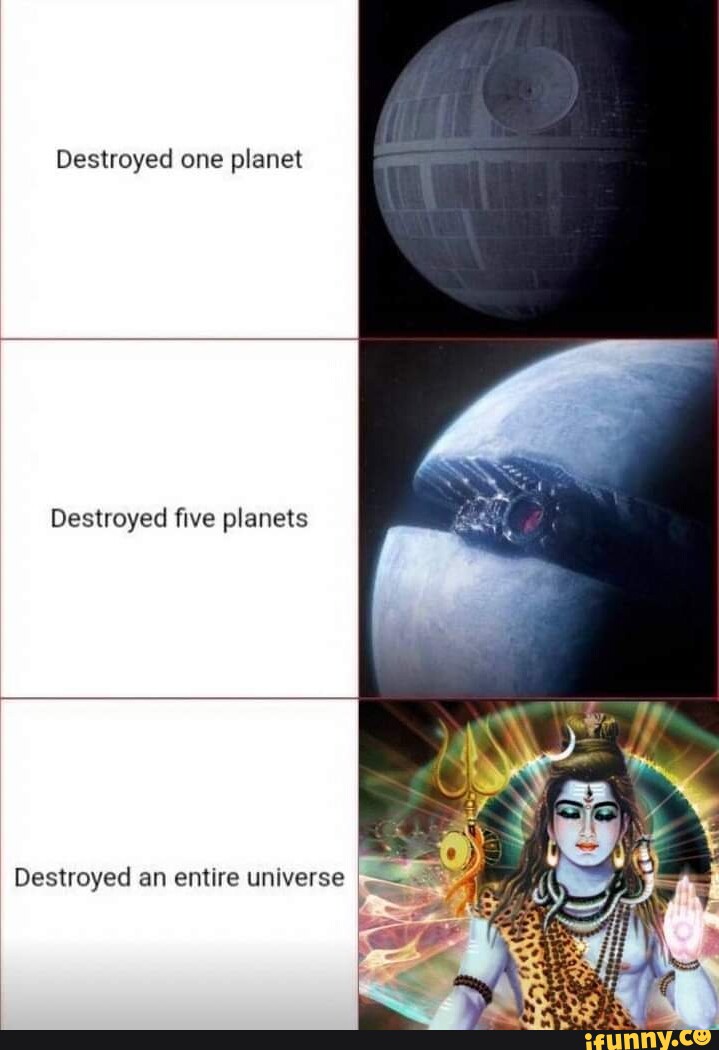 Destroyed one planet Destroyed five planets Destroyed an entire ...
