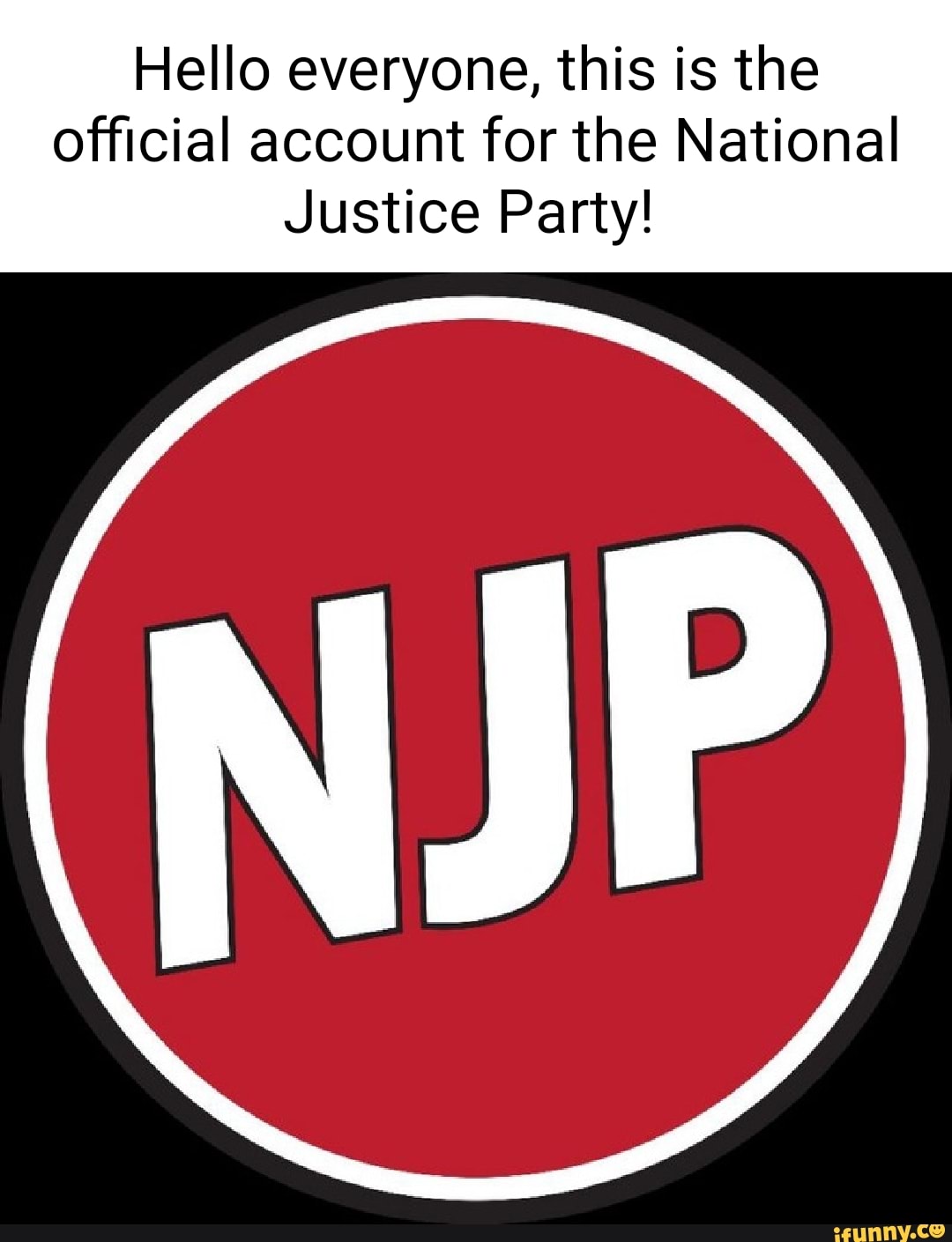 Hello everyone, this is the official account for the National Justice ...