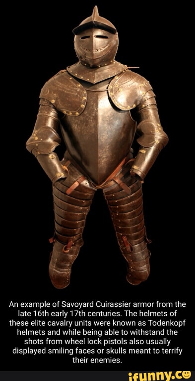 'An example of Savoyard Cuirassier armor from the late 16th early 17th ...