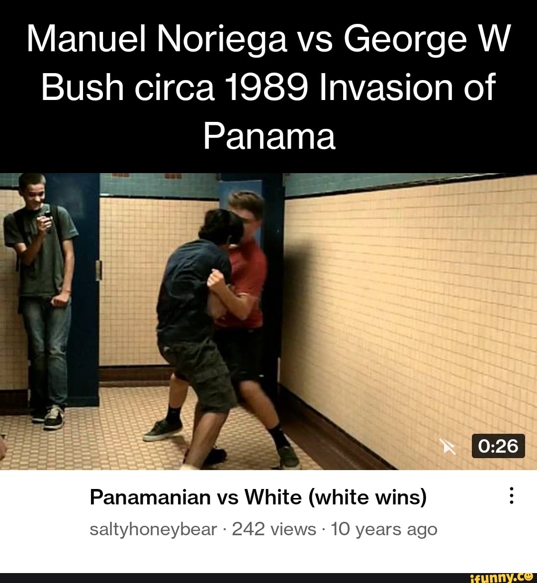 Manuel Noriega vs George W Bush circa 1989 Invasion of Panama ...