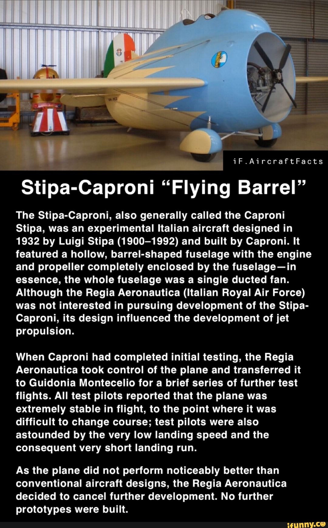 4 E DRA Stipa-Caproni "Flying Barrel" The Stipa-Caproni, also generally ...