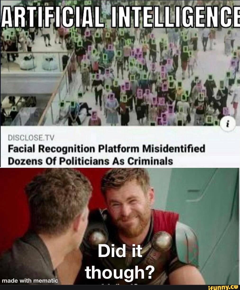 ARTIFICIAL INTELLIGENCE Facial Recognition Platform Misidentified ...