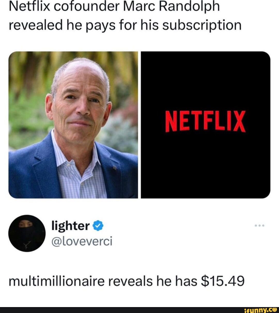 Netflix cofounder Marc Randolph revealed he pays for his subscription ...