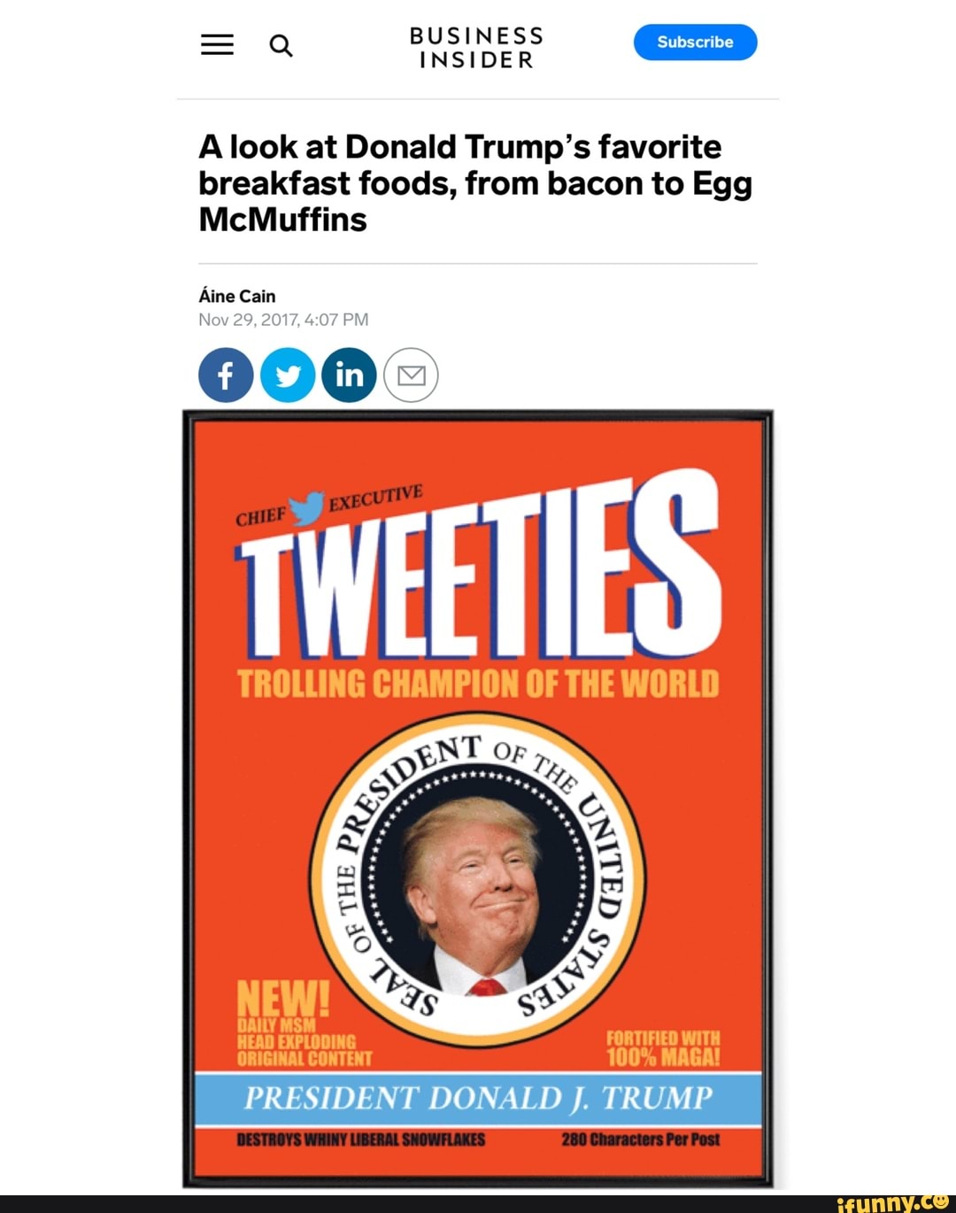 A look at Donald Trump's favorite breakfast foods, from bacon to Egg ...