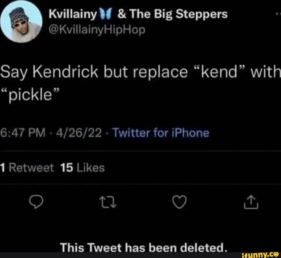 & Kvillainy & The Big Steppers @KvillainyHipHop Say Kendrick but ...