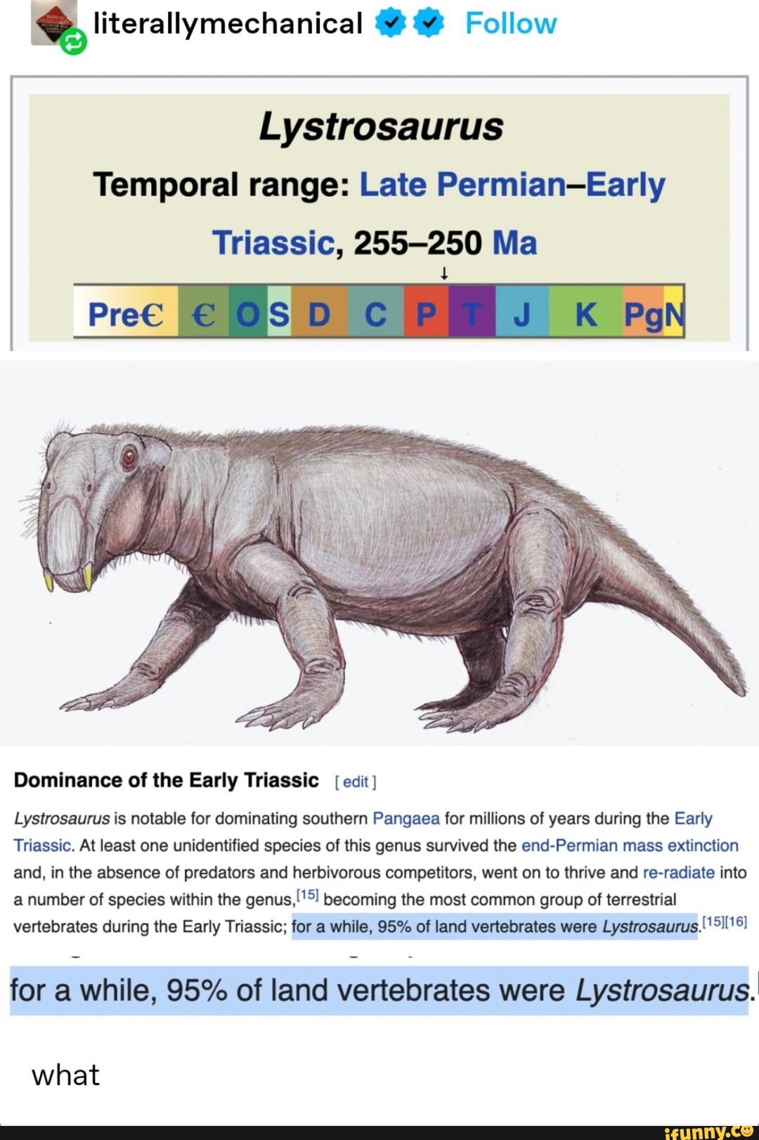 Lystrosaurus memes. Best Collection of funny Lystrosaurus pictures on ...