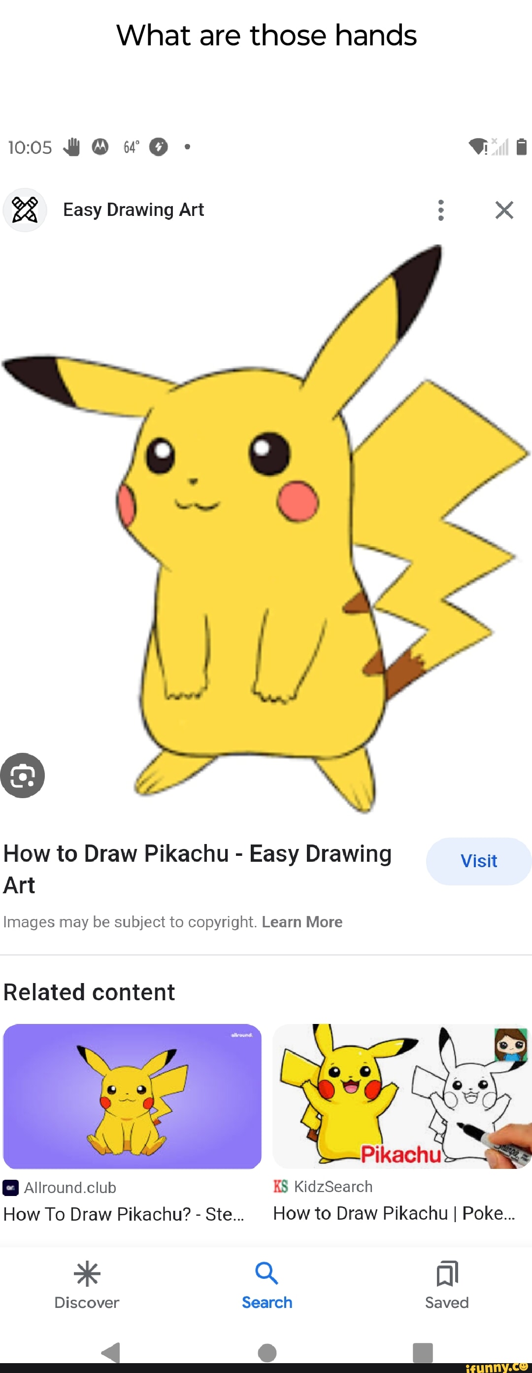 What are those hands Easy Drawing Art x I How to Draw Pikachu - Easy ...