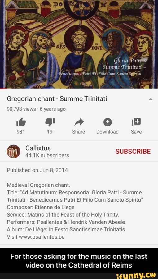 Medieval Gregorian chant Title: "Ad Matutinum: Responsoria: Gloria ...