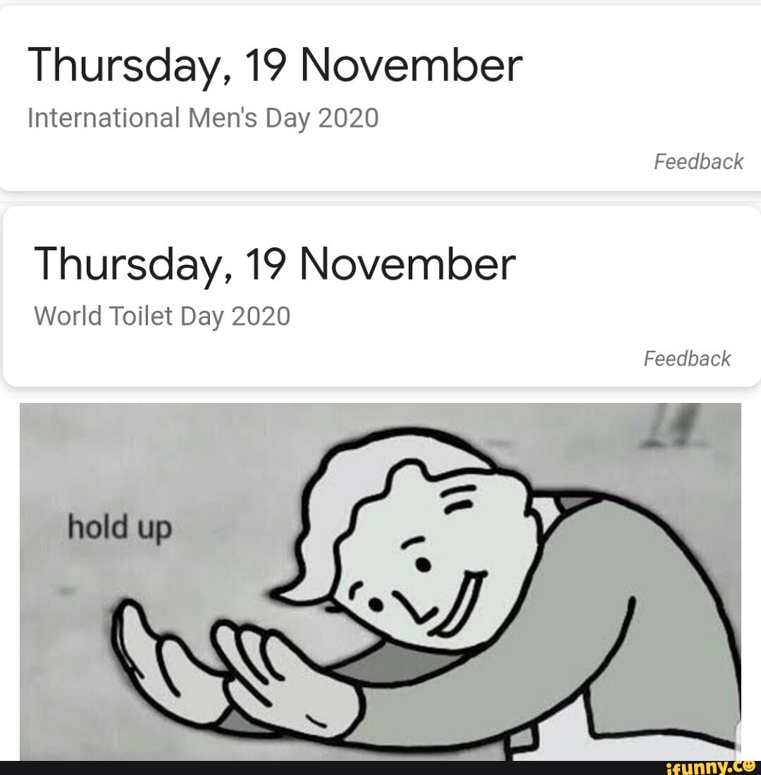 Thursday, 19 November International Men's Day 2020 Feedback Thursday ...