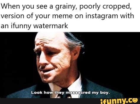 When you see a grainy, poorly cropped, version of your meme on ...
