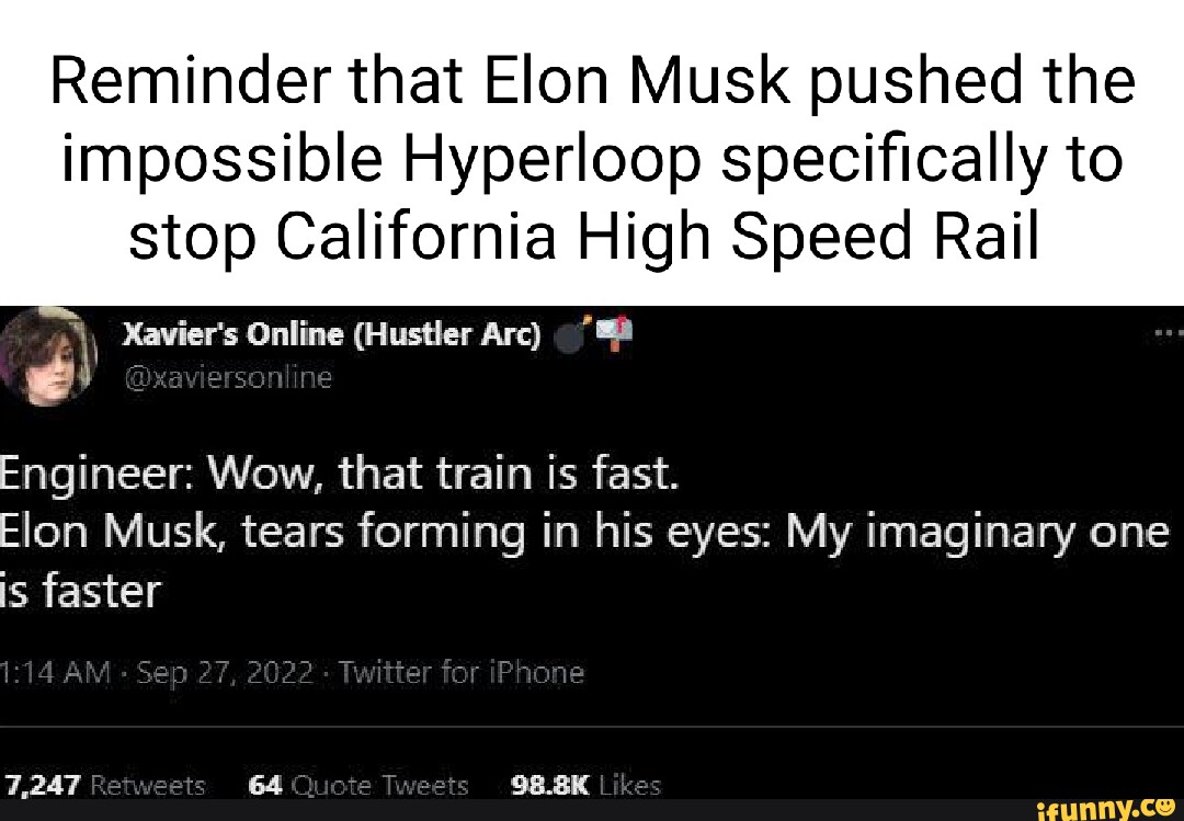 Hyperloop memes. Best Collection of funny Hyperloop pictures on iFunny