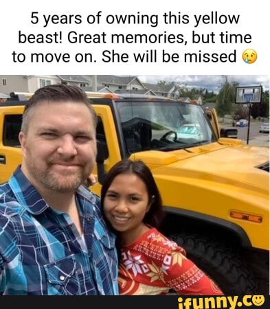 5 years of owning this yellow beast! Great memories, but time to move ...