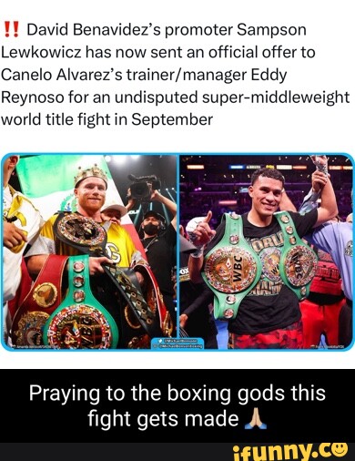 David Benavidez's promoter Sampson Lewkowicz has now sent an official ...