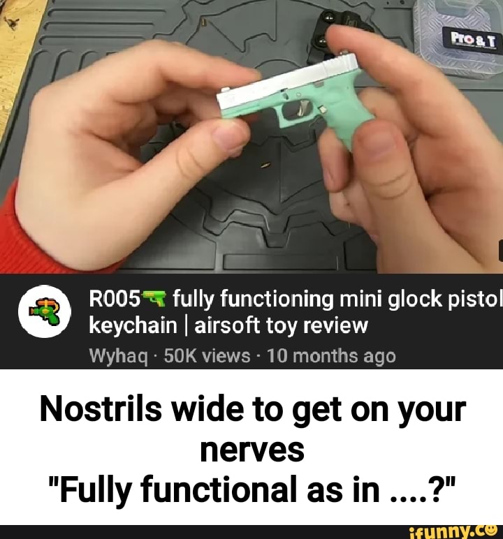 Fully functioning mini glock pistol keychain I airsoft toy review Wyhaq ...