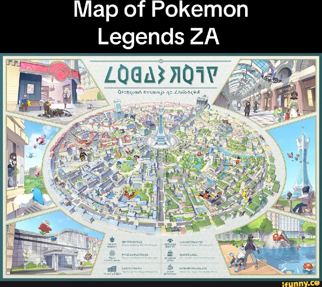 Map of Pokemon Legends ZA - iFunny