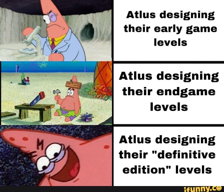 Atlus designing their early game levels Atlus designing their endgame ...