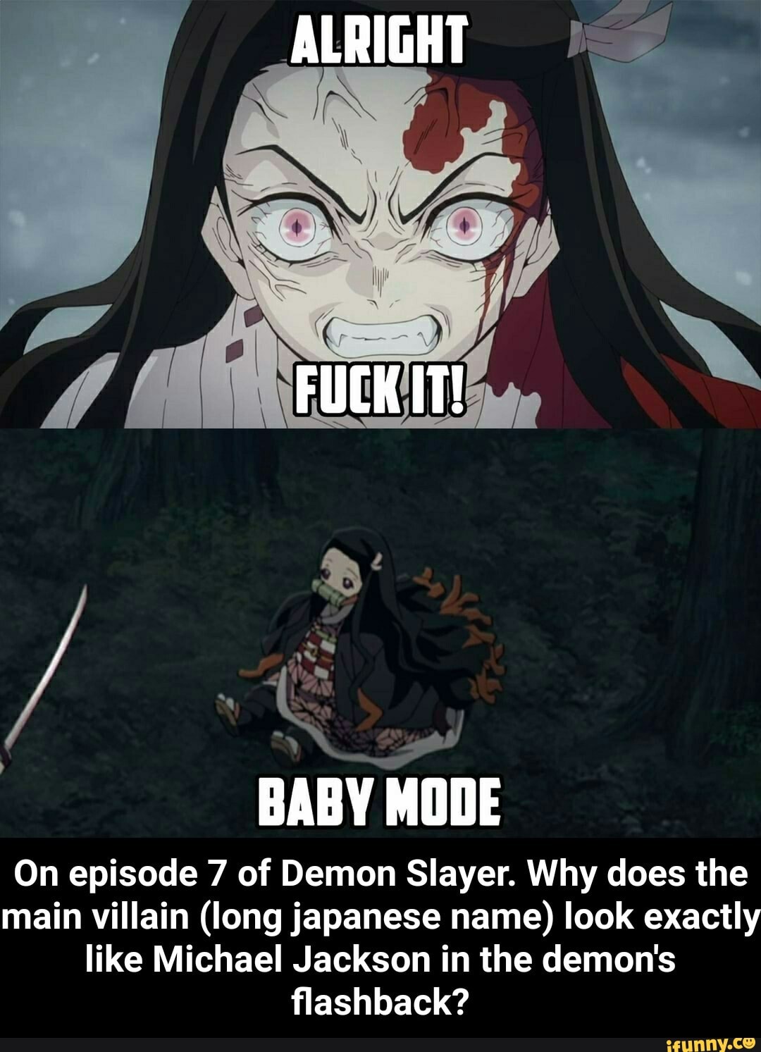 On episode 7 of Demon Slayer. Why does the main villain (long japanese ...