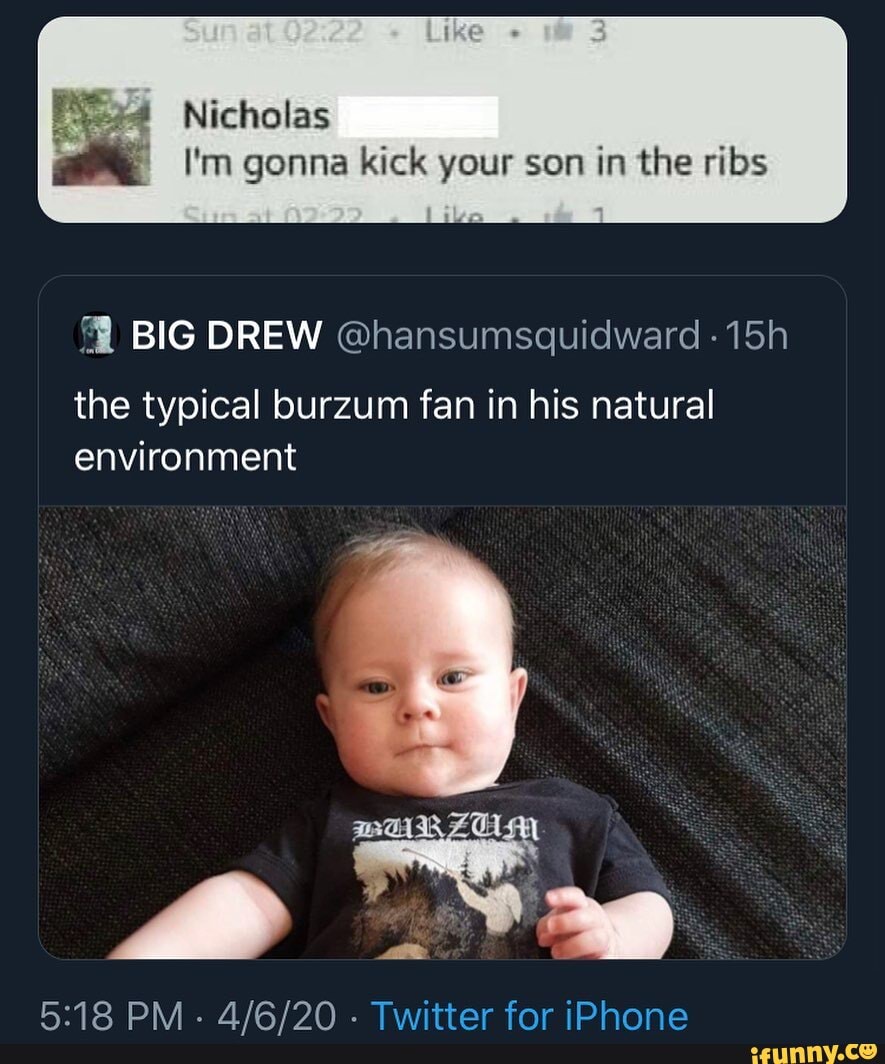 Nicholas I'm gonna kick your son in the ribs BIG DREW @hansumsquidward ...