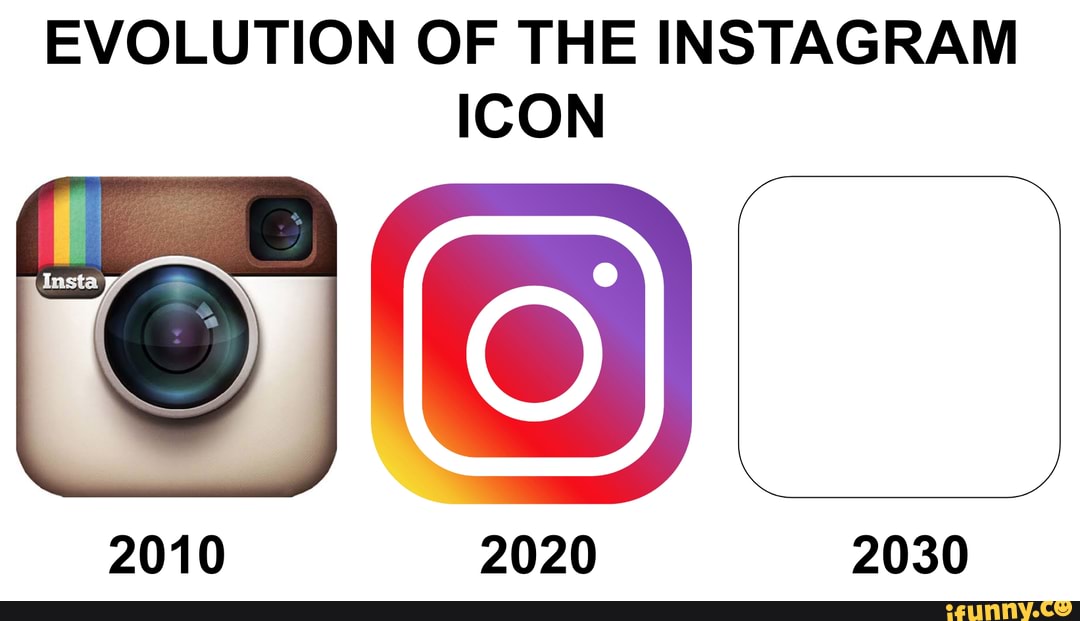EVOLUTION OF THE INSTAGRAM ICON 2010 2030 - iFunny