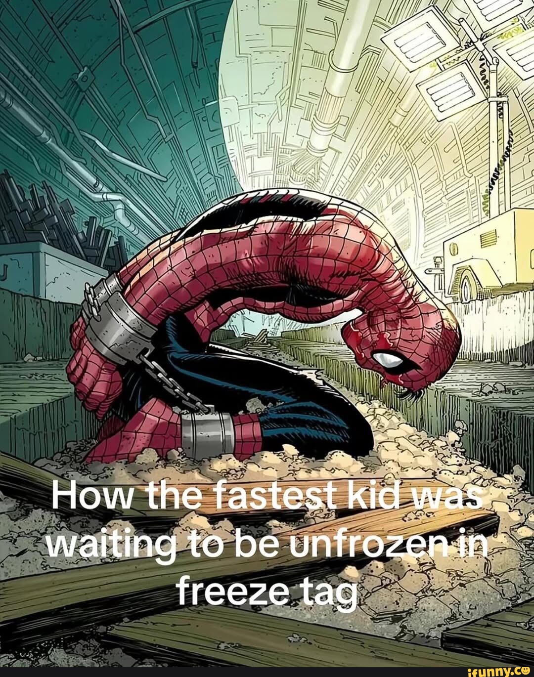 How the fastest kid was waiting to be unfrozen in freeze tag - iFunny