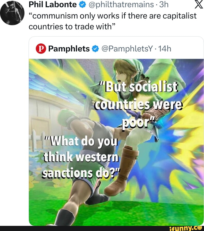 Phil Labonte @ @philthatremains "communism only works if there are ...