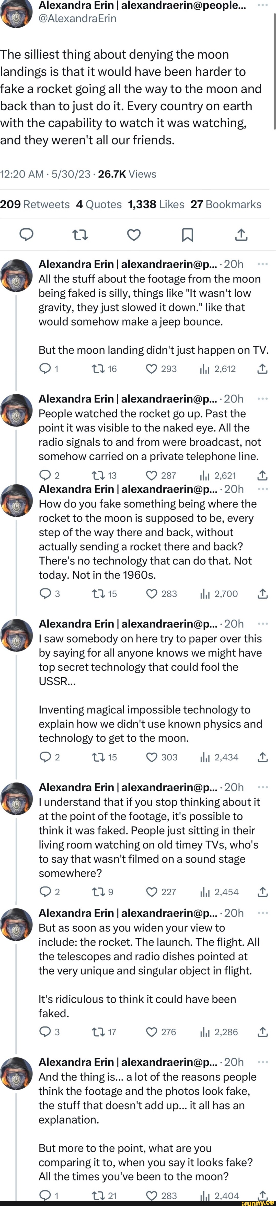 Alexandra Erin I N @AlexandraErin The silliest thing about denying the ...