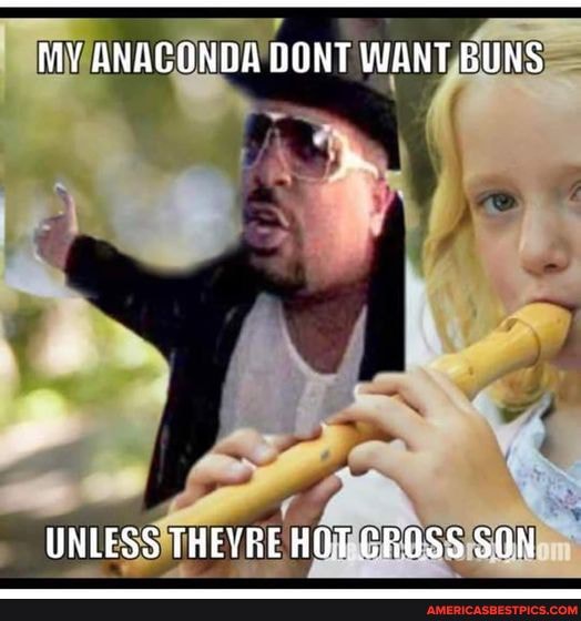 MY ANACONDA DONT WANT BUNS UNLESS THEYRE HOT CROSS SON - America’s best ...