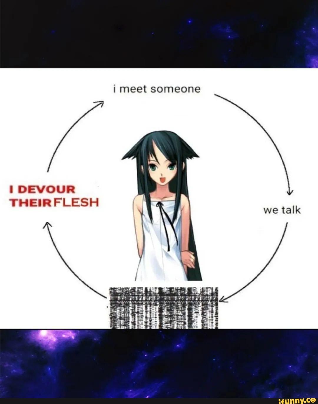 Meet someone DEVOUR THEIR FLESH we talk - iFunny
