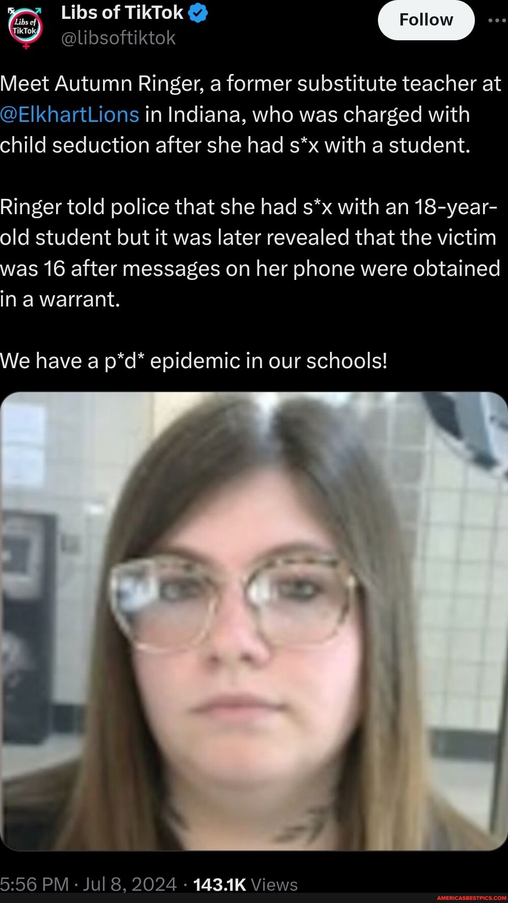 Libs of TikTok ) Follow alibsoftiktok Meet Autumn Ringer, a former ...