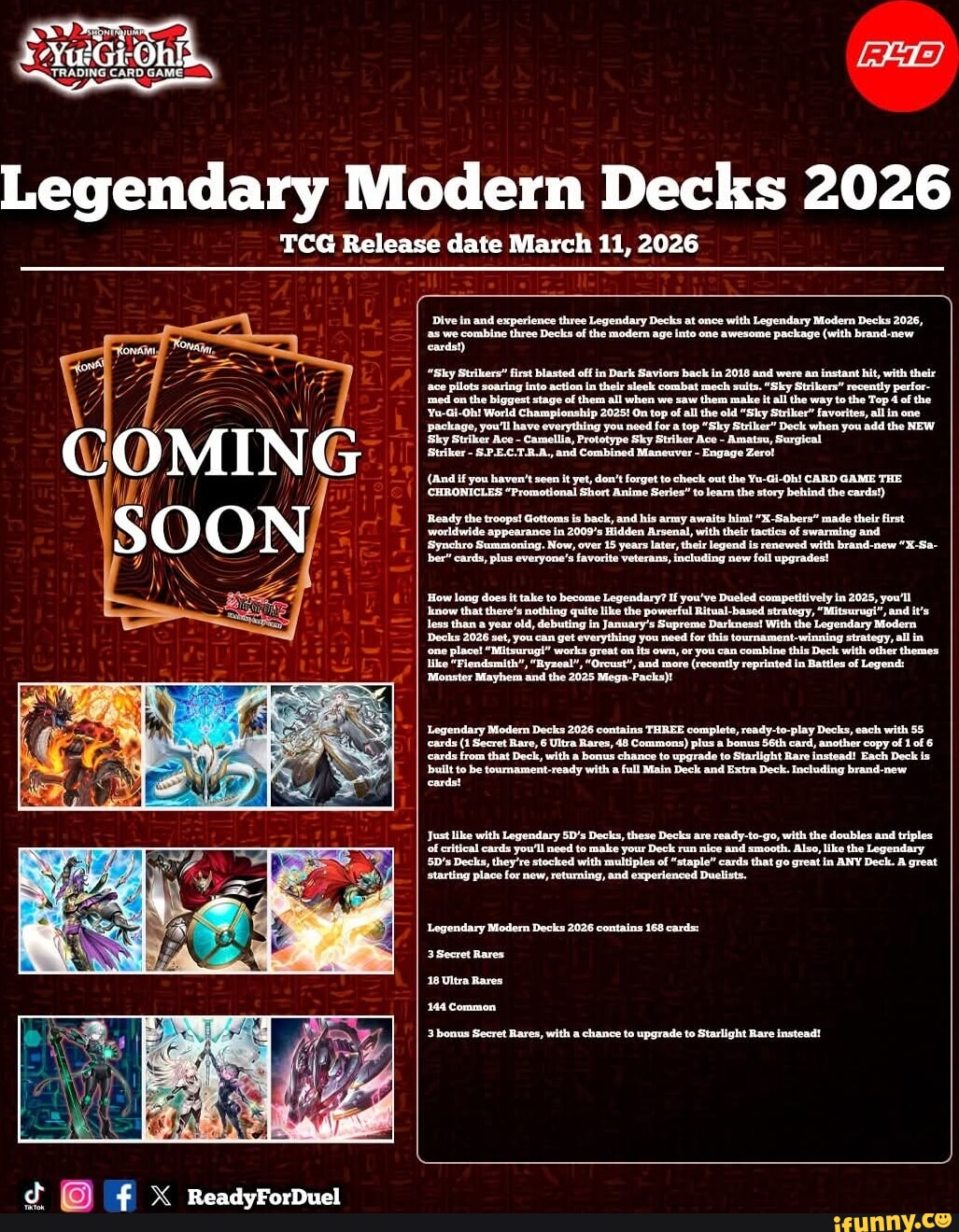 Legendary Modern Decks 2026 TCG Release date March 11, 2026 COMING SOON ...