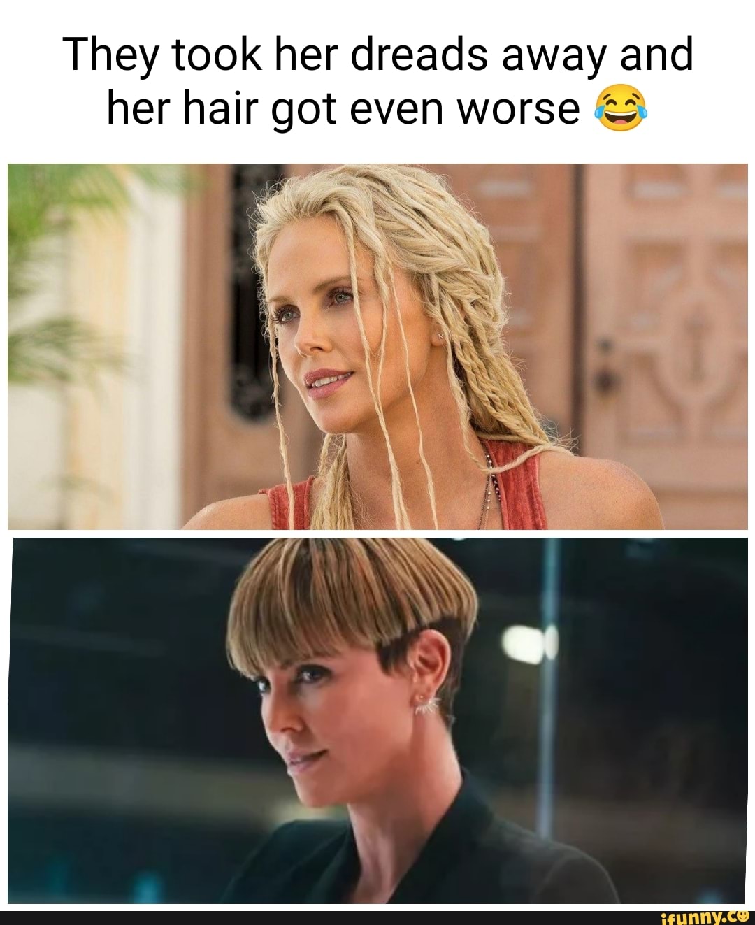 They took her dreads away and her hair got even worse - iFunny