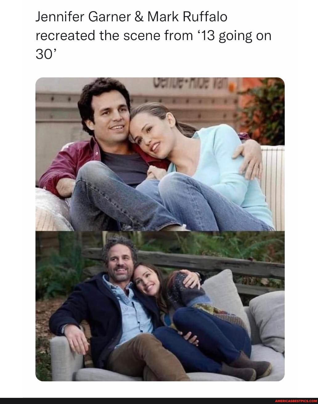 N/A - Jennifer Garner & Mark Ruffalo recreated the scene from '13 going ...