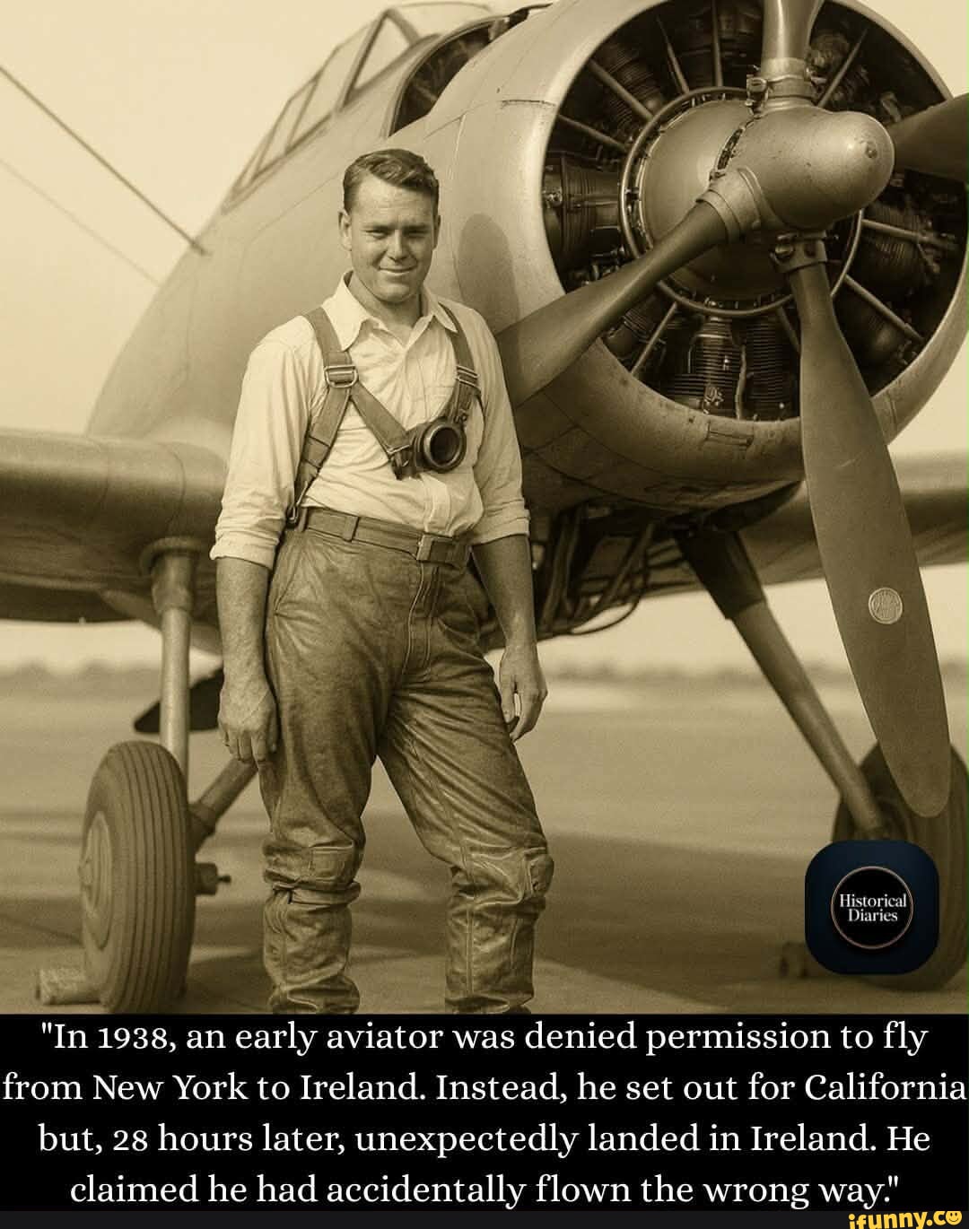 ( Historical) \ Diaries "In 1938, an early aviator was denied ...