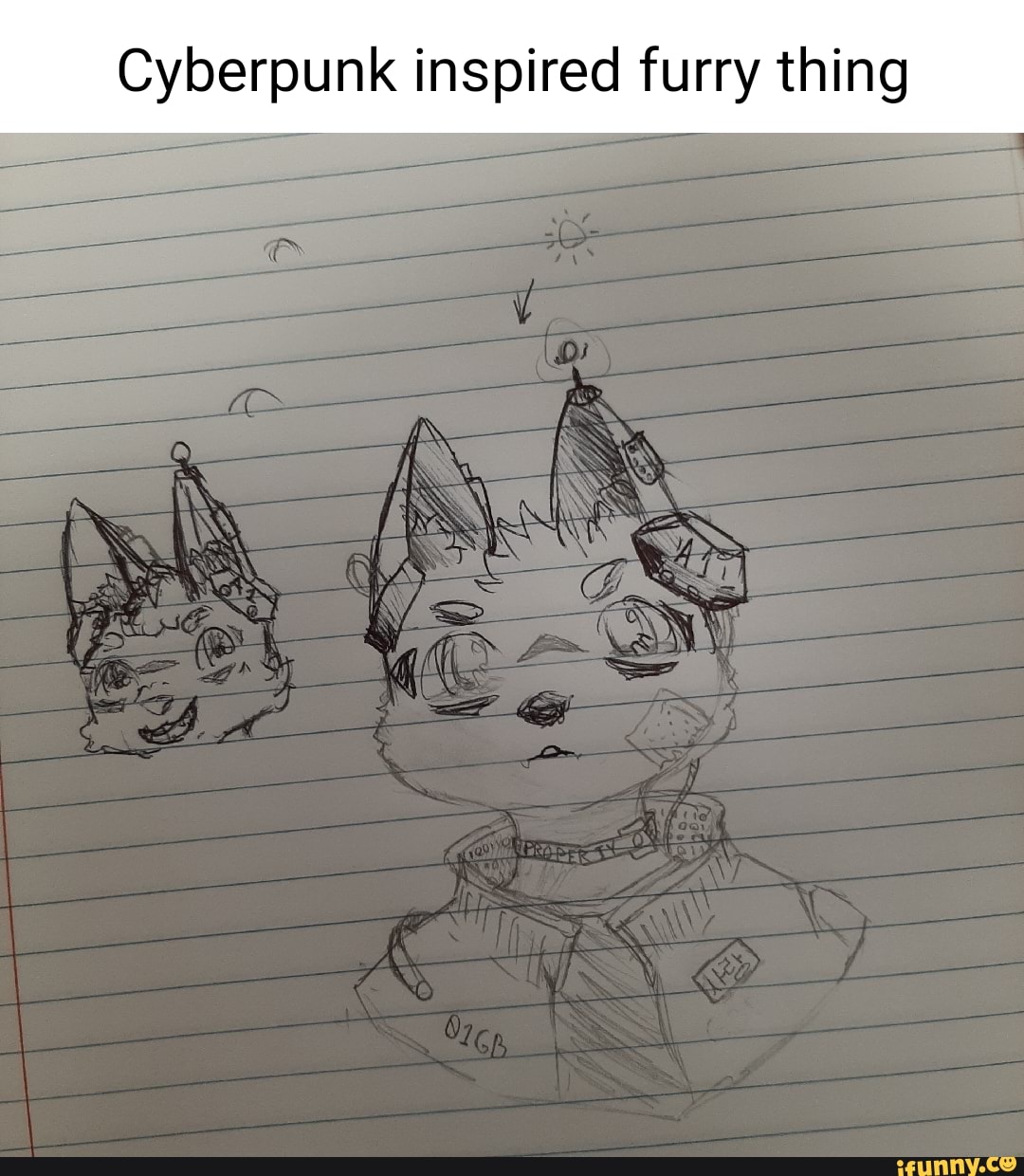 Cyberpunk inspired furry thing - iFunny