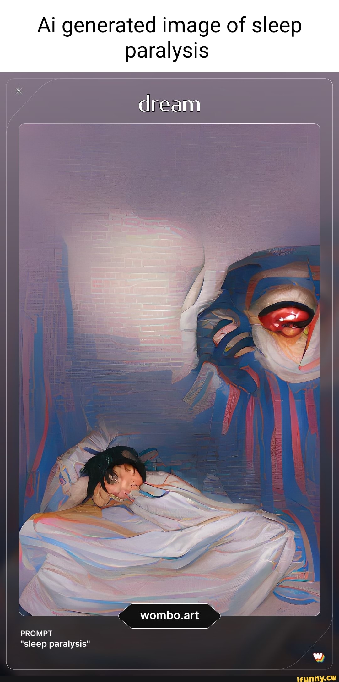 Ai generated image of sleep paralysis dream wombo.art PROMPT "sleep ...