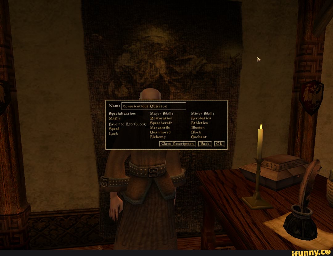 To any returning Morrowind fans, have your mean friends design a class ...