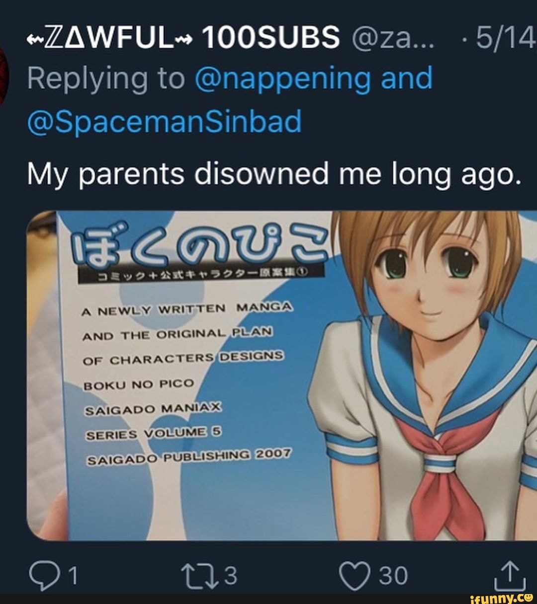 "ZAWFUL~ 100SUBS @za... Replying to @nappening and @SpacemanSinbad My ...
