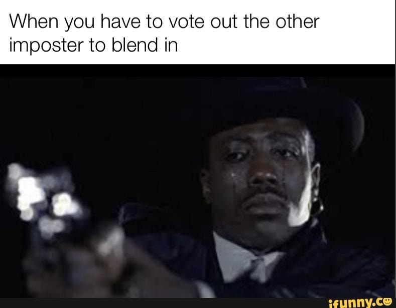 When you have to vote out the other imposter to blend in - iFunny
