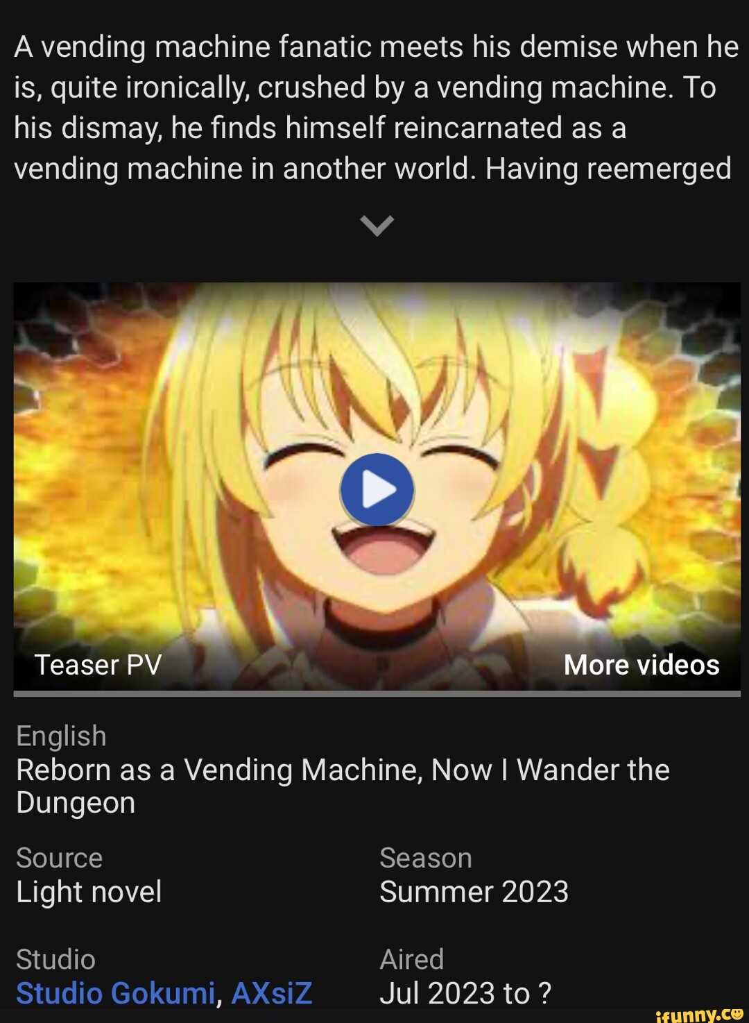 A vending machine fanatic meets his demise when he is, quite ironically ...