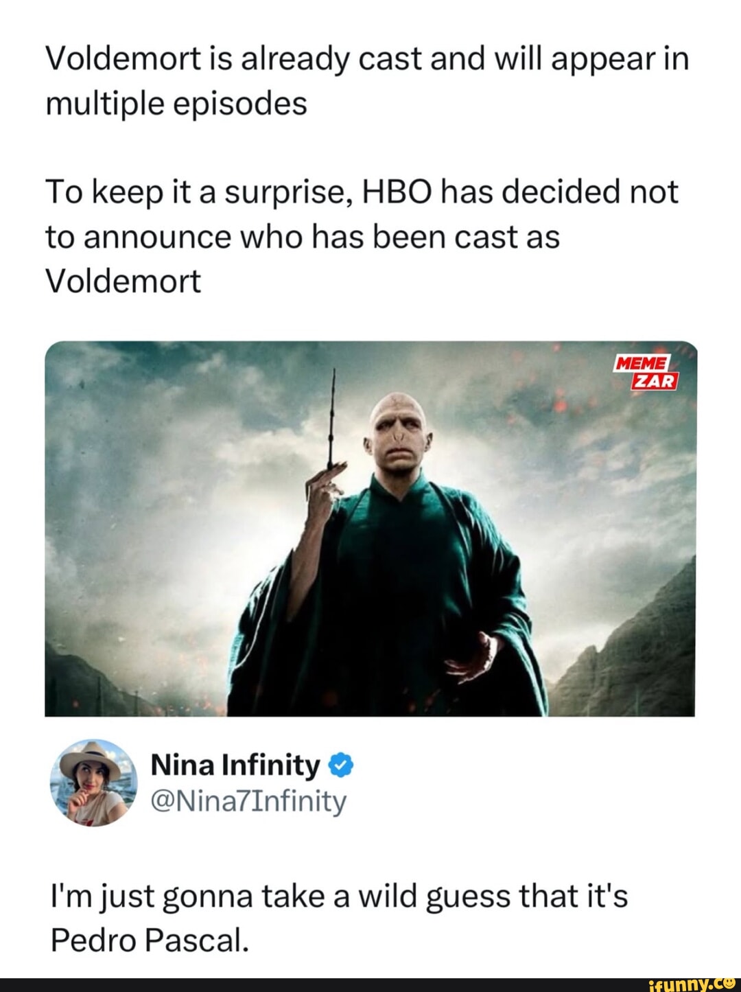 Voldemort is already cast and will appear in multiple episodes To keep ...