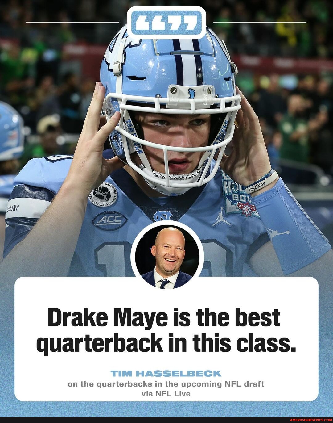 Tim Hasselbeck is all in on Drake Maye 👀 - Drake Maye is the best ...