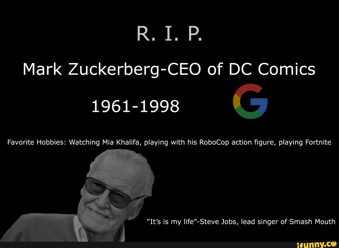 Mark Zuckerberg-CEO of DC Comics 1961-1998 - iFunny