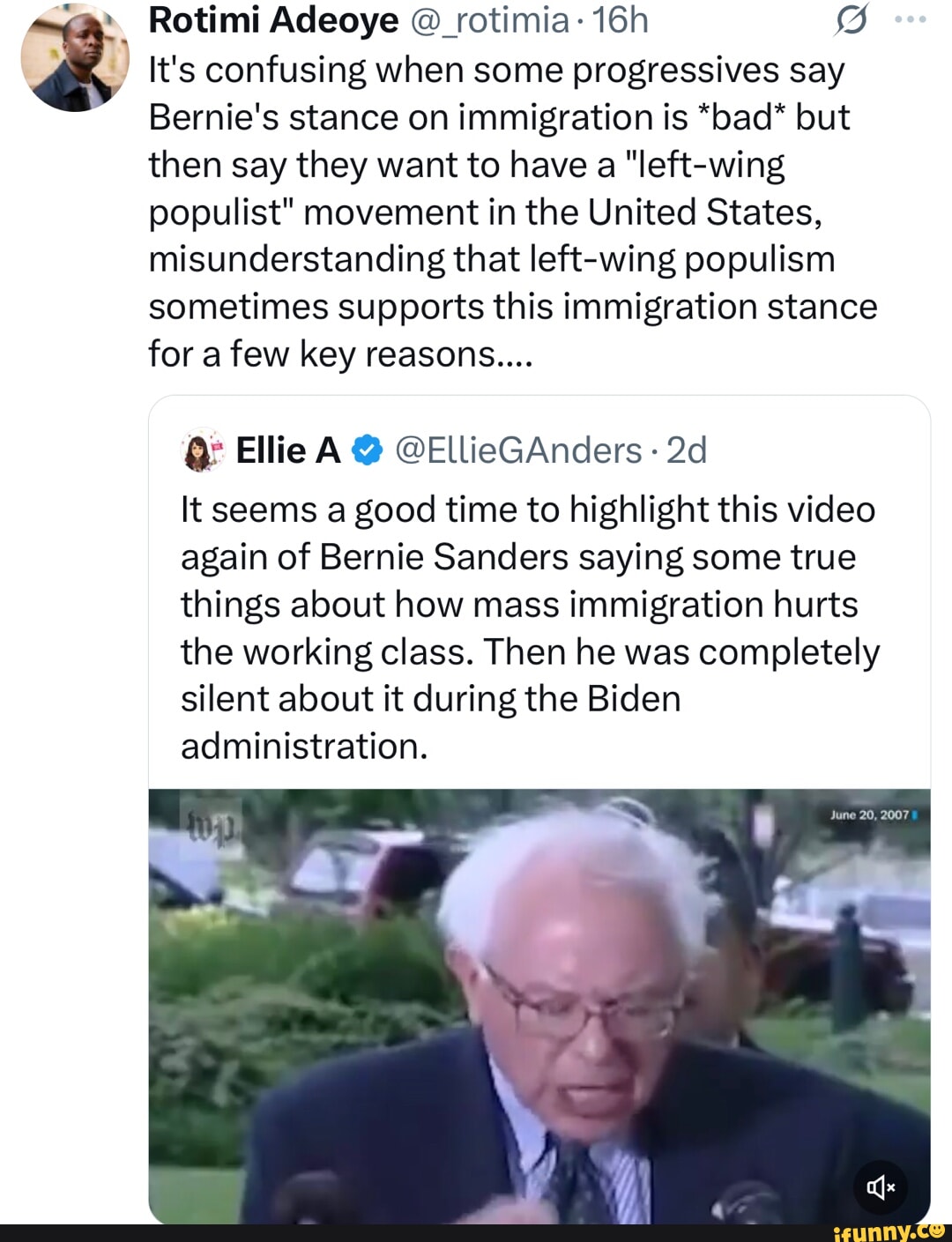 Rotimi Adeoye @_rotimia- SJ It's confusing when some progressives say ...