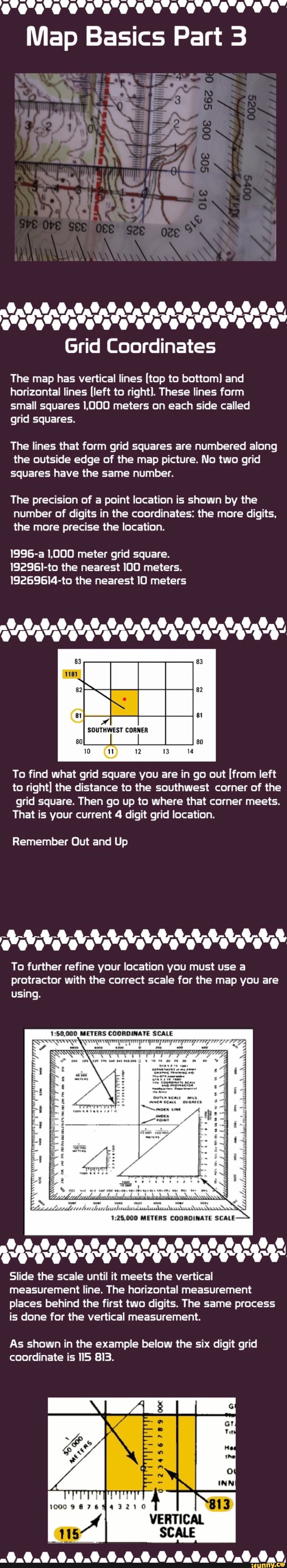 Et eat Map Basics Part 3 es Grid Coordinates The map has vertical lines ...