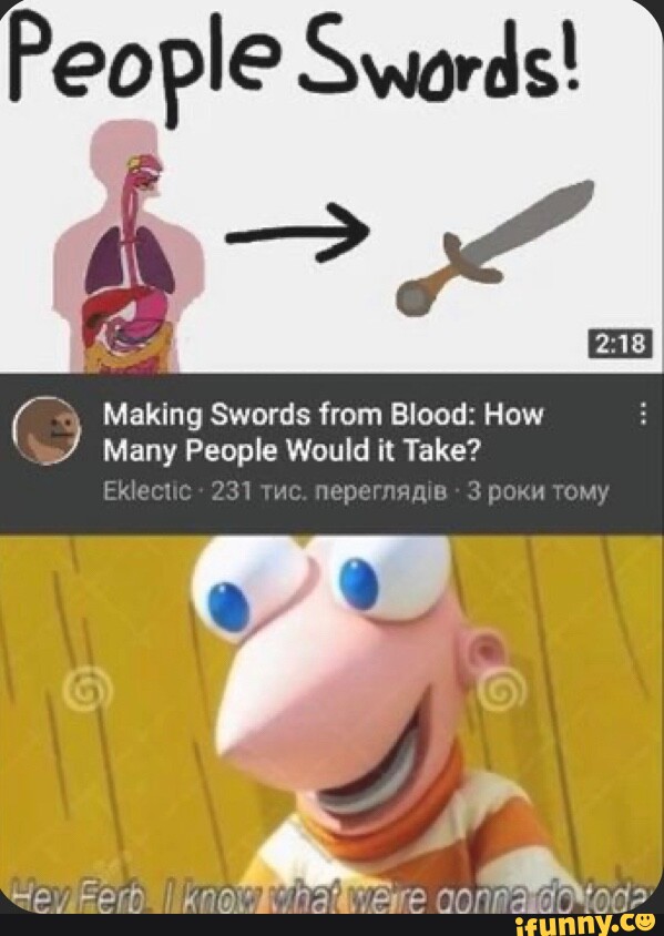 People Swords! Making Swords from Blood: How Many People Would it Take ...