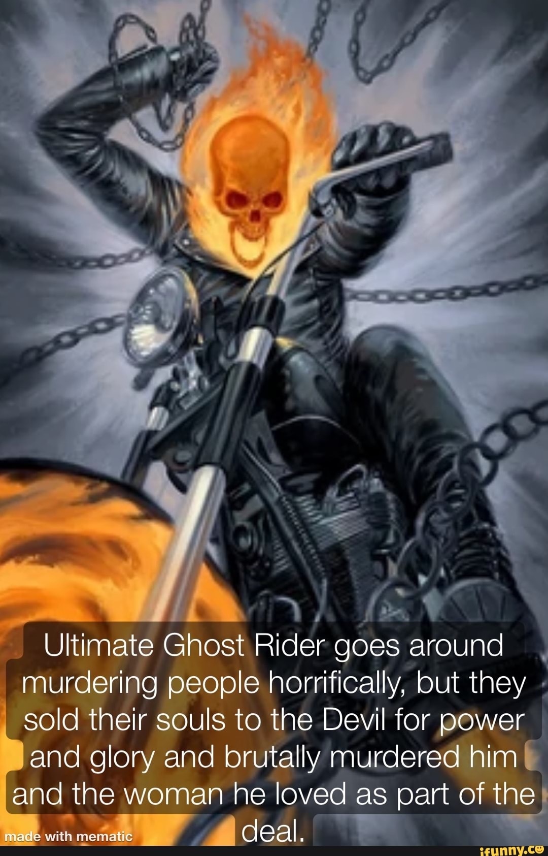 Ultimate Ghost Rider goes around murdering people horrifically, but ...