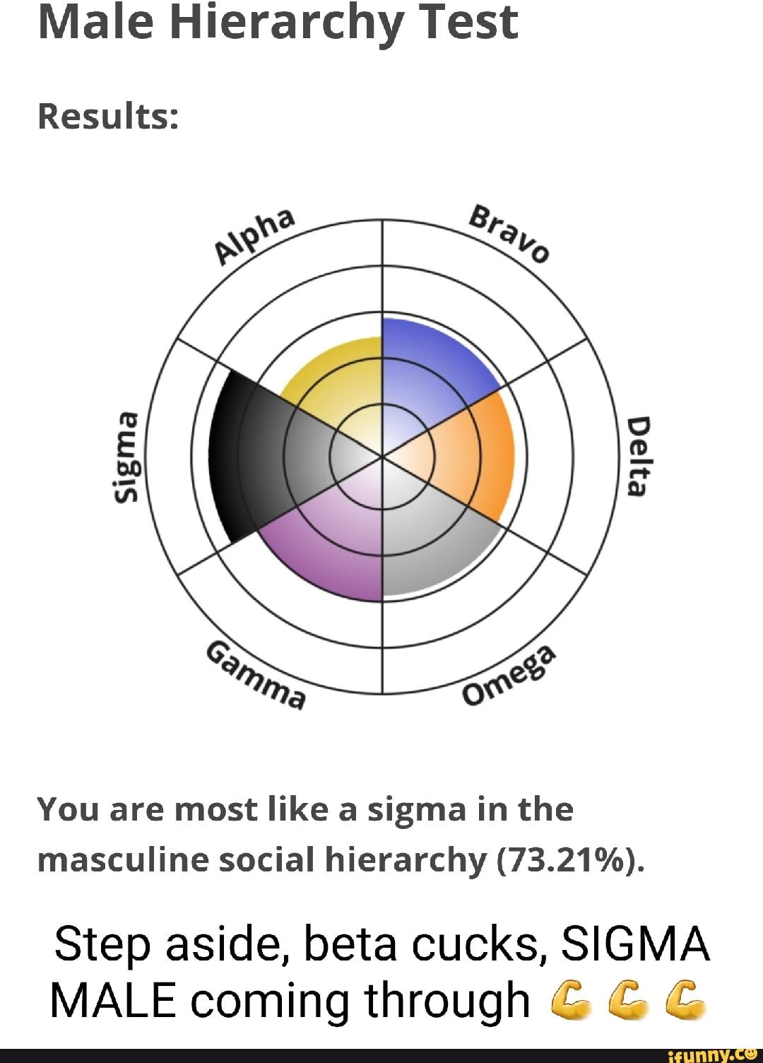 Male Hierarchy Test Results: You are most like a sigma in the masculine ...