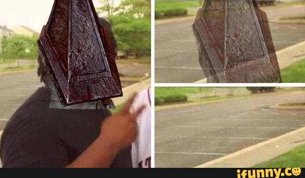 Vanishing Pyramid Head meme template - iFunny