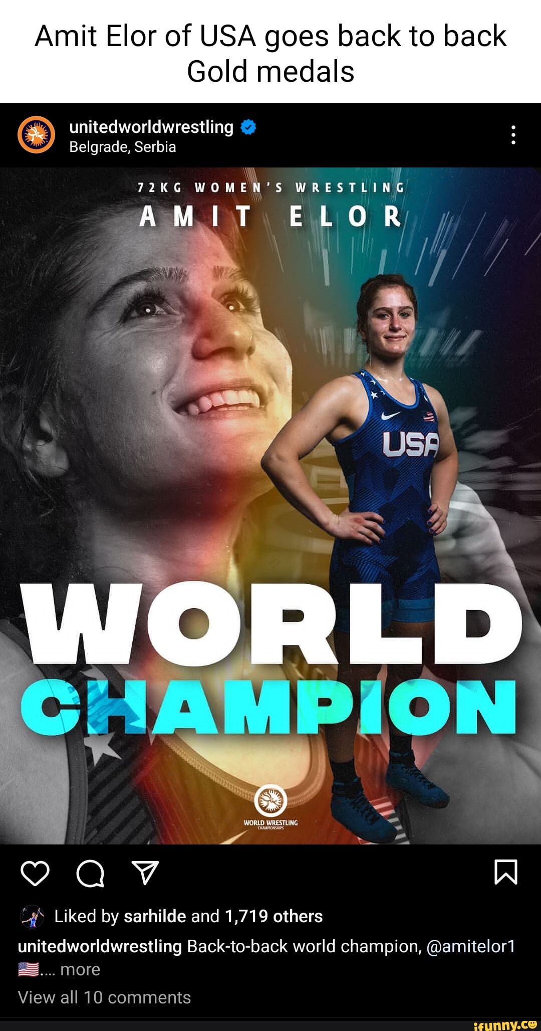 Amit Elor of USA goes back to back Gold medals unitedworldwrestling ...